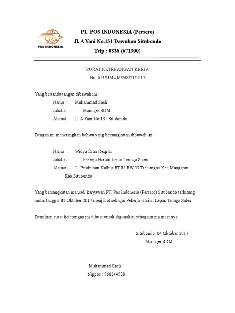 Surat Rekom Widya | PDF