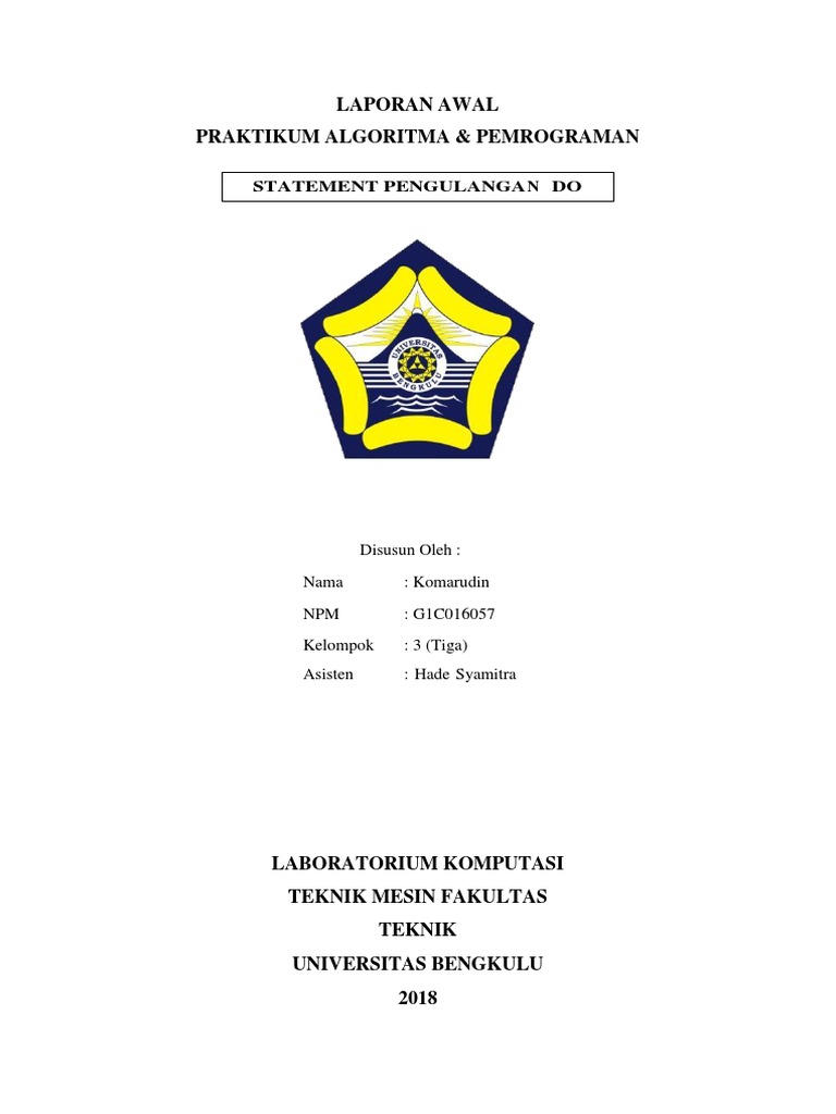 Contoh Cover Laporan | PDF