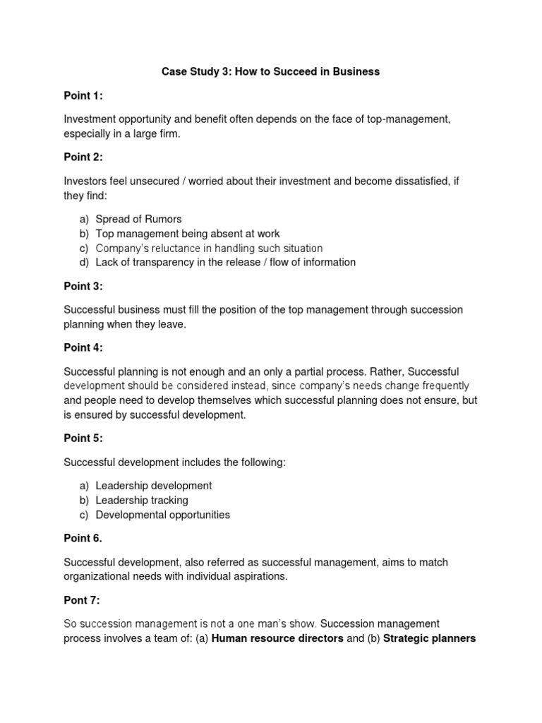 How To Succeed in Business | PDF | Succession Planning | Leadership