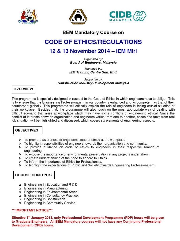 BEM of Conduct | Engineer | Engineering