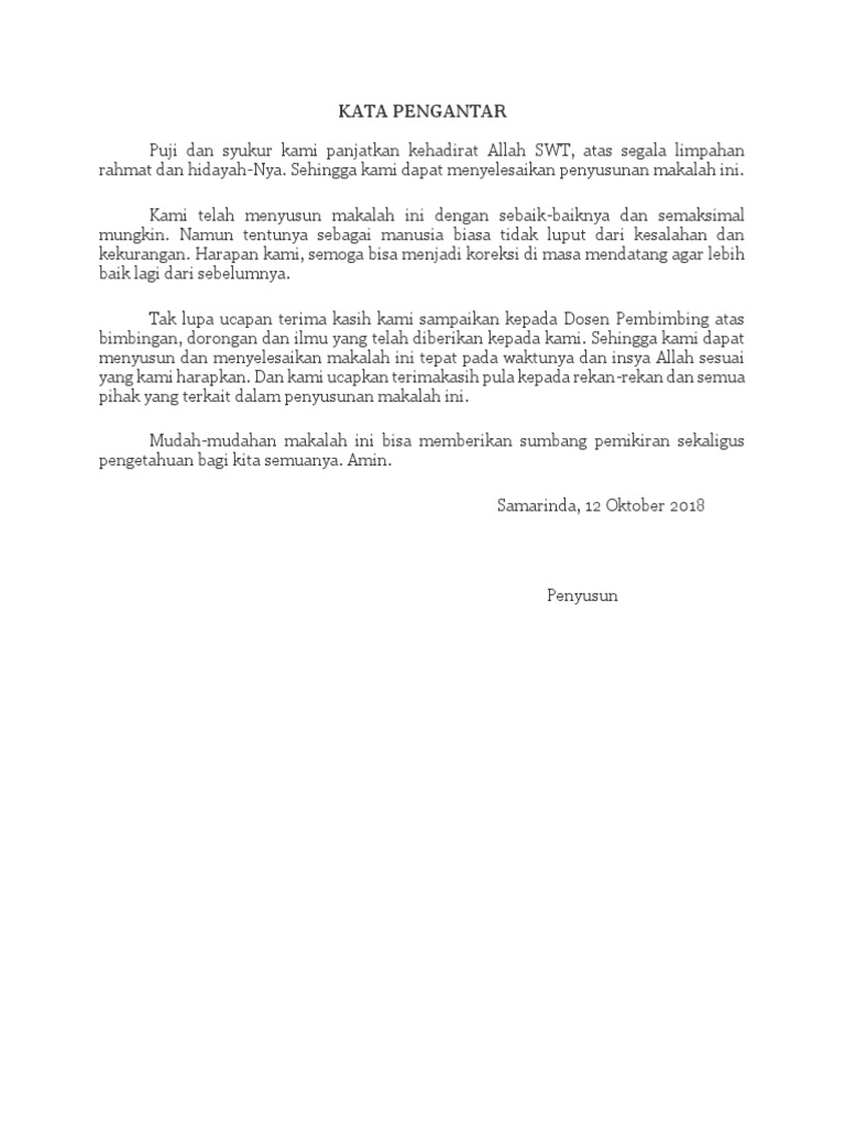 Kata Pengantar | PDF