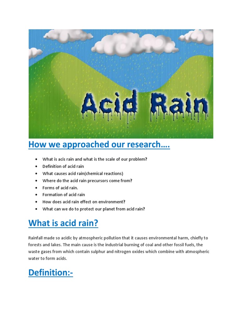 Acid Rain by Zerkash Sheikh | PDF | Air Pollution | Sulfur Dioxide