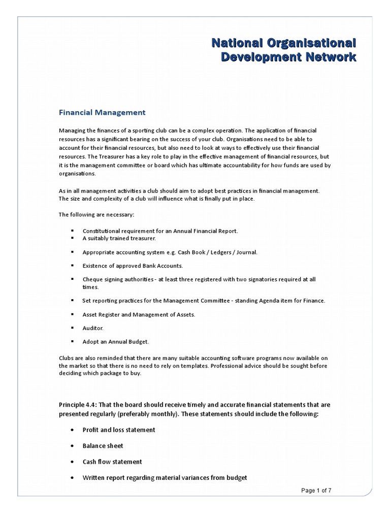 Fact Sheet - Financial Management | PDF | Board Of Directors ...