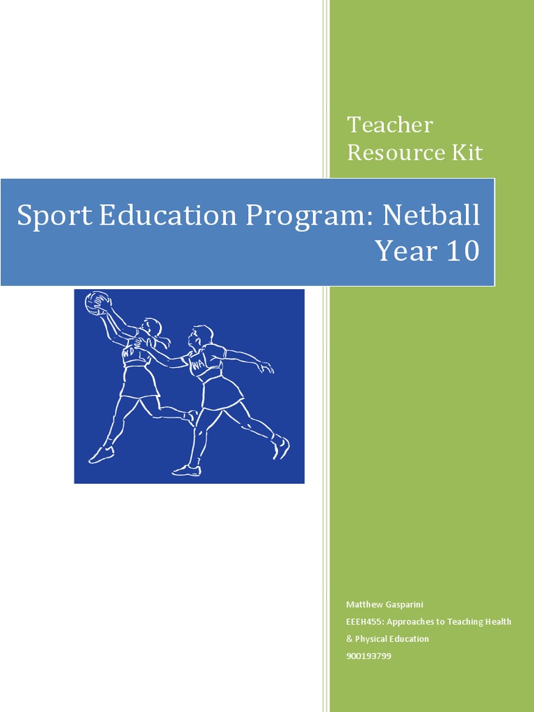 Sepep Resource Kit Netball | PDF | Psychological Concepts | Sports ...