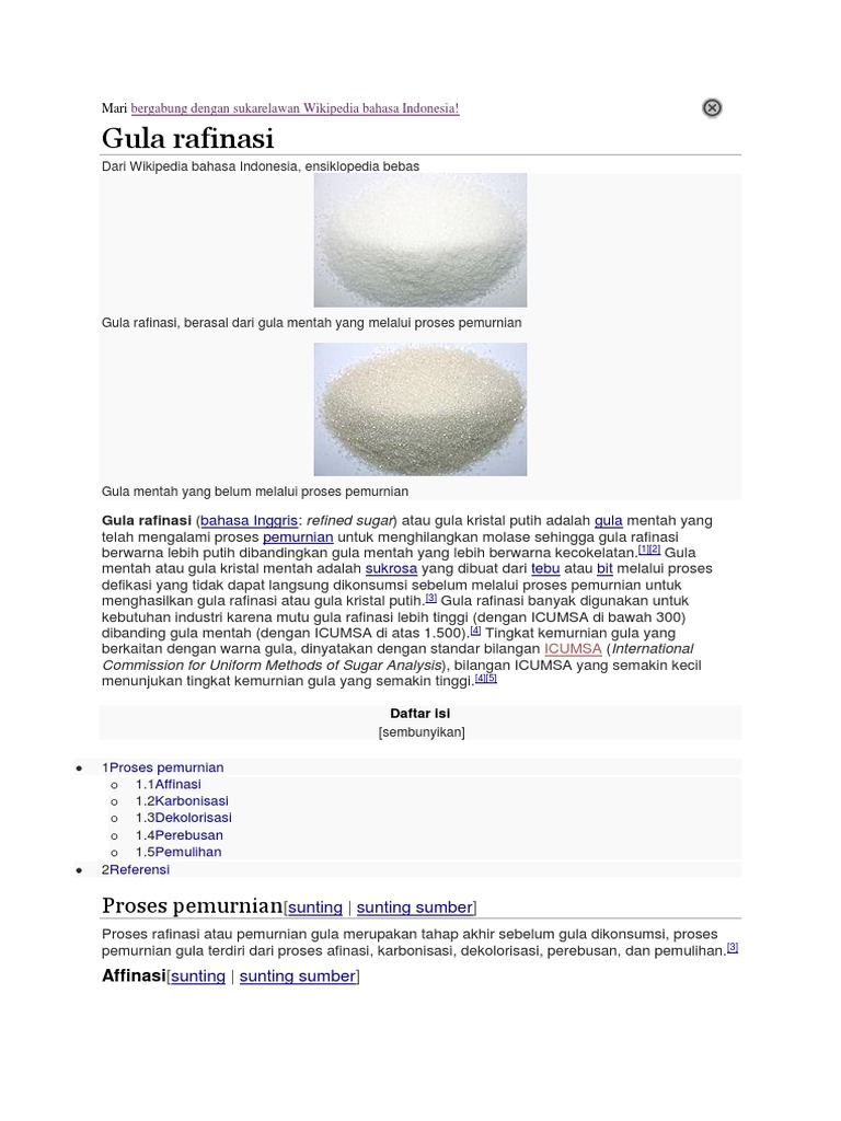 Gula Rafinasi | PDF