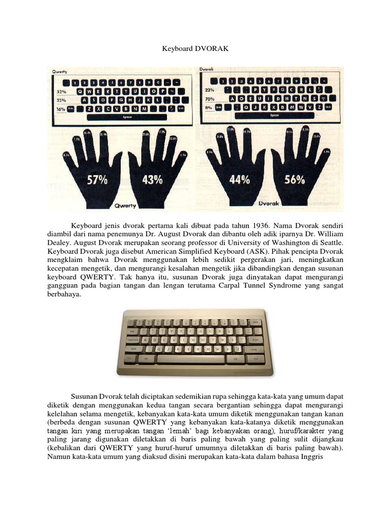 Keunggulan dan Kekurangan Keyboard Dvorak | PDF | Komputer
