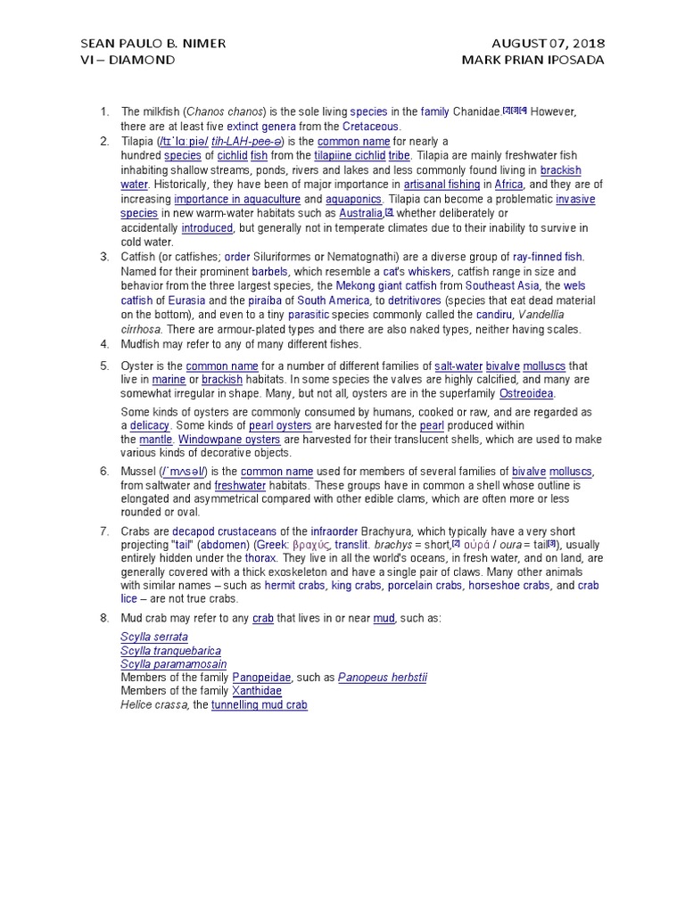 Sean Paulo B. Nimer AUGUST 07, 2018 Vi - Diamond Mark Prian Iposada ...