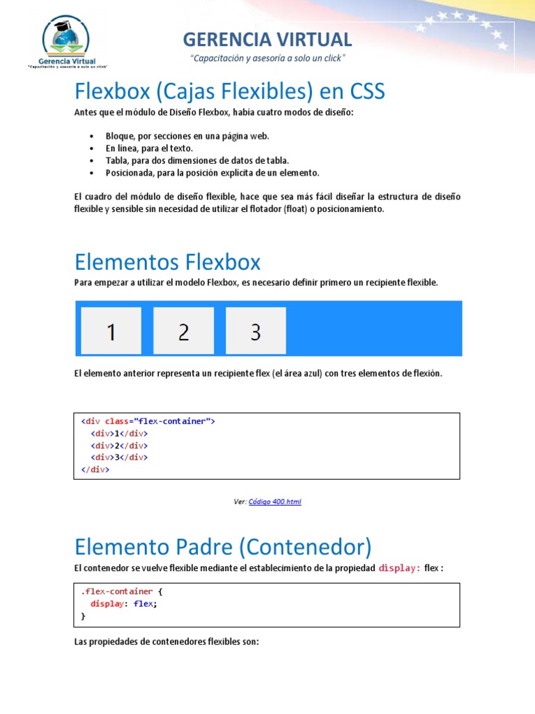 22 Flexbox en CSS.pdf | Hojas de estilo en cascada | Informática