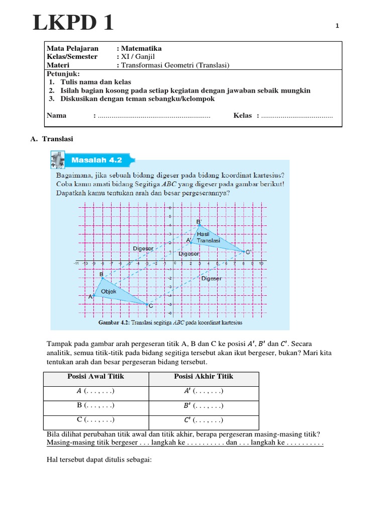 LKPD 1 Transformasi | PDF