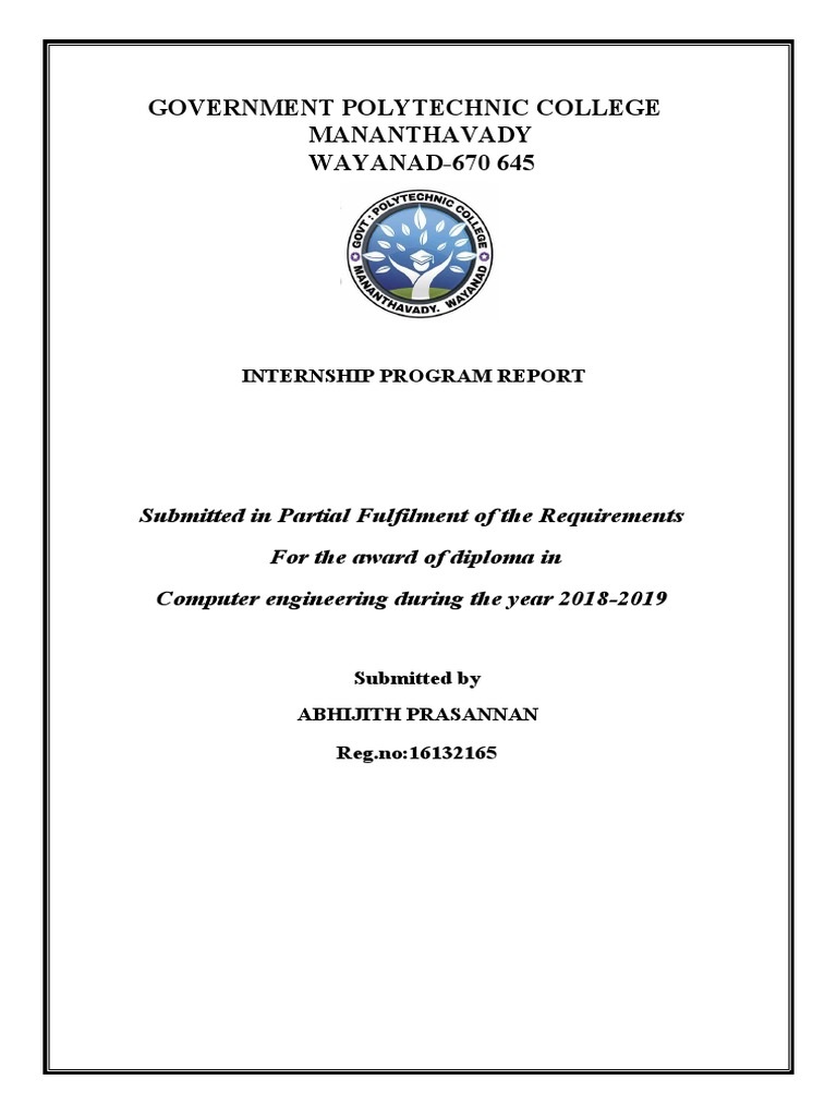 Government Polytechnic College Mananthavady WAYANAD-670 645 | PDF