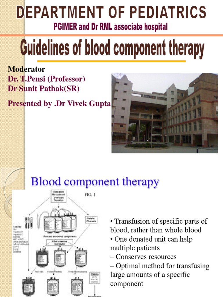 Blood Component Therapy | PDF | Blood Transfusion | Platelet