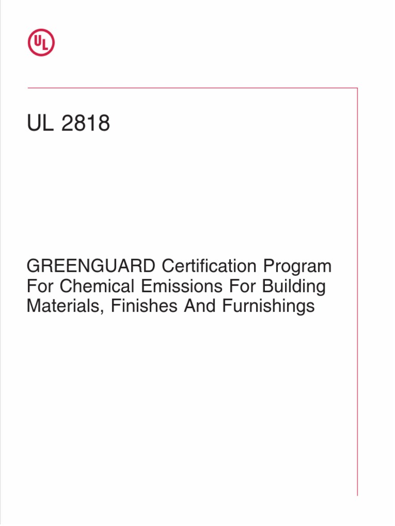 UL 2818 Certification-Greenguard 2017 | PDF | Ventilation (Architecture) | Volatile Organic Compound