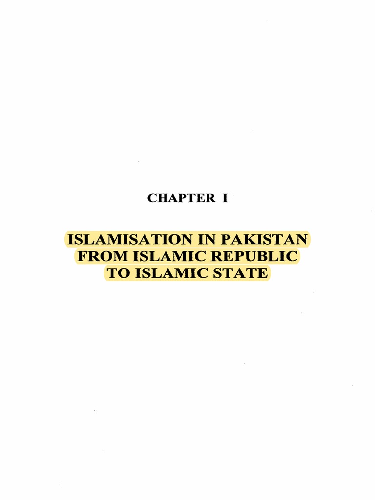 Islamisation in Pakistan From Islamic Republic To Islamic State | PDF ...