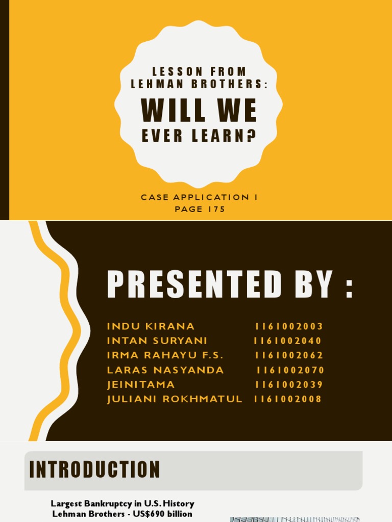 Management - Lehman Brothers (Bakrie University) | PDF | Lehman ...