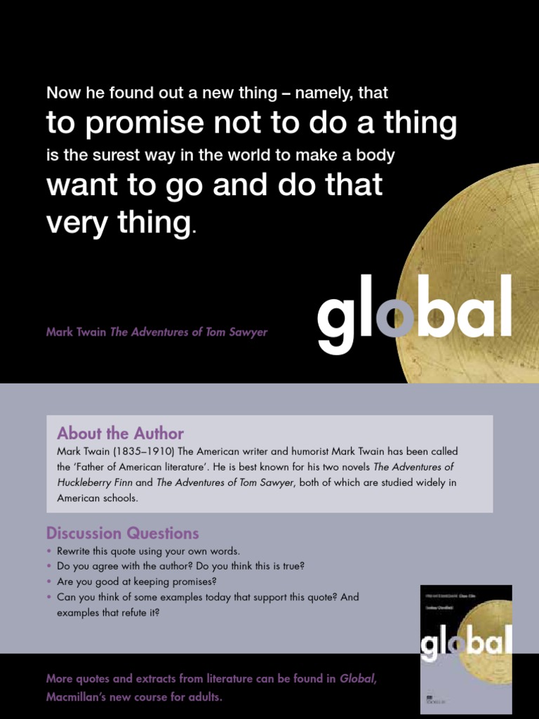 Mark Twain Quote Analysis and Discussion | PDF | General Fiction