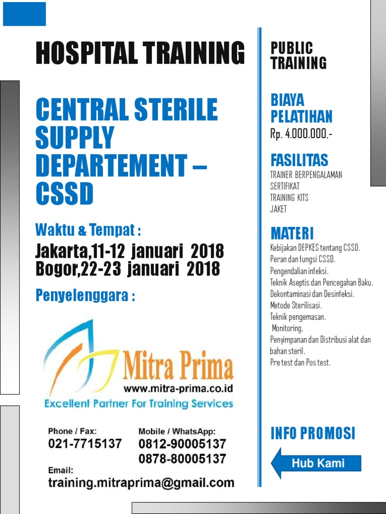Training Central Sterile Supply Departement - CSSD PDF | PDF