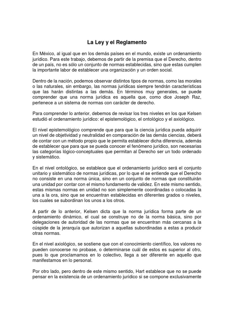 La Ley y Reglamento | PDF | Regulación | Legislación