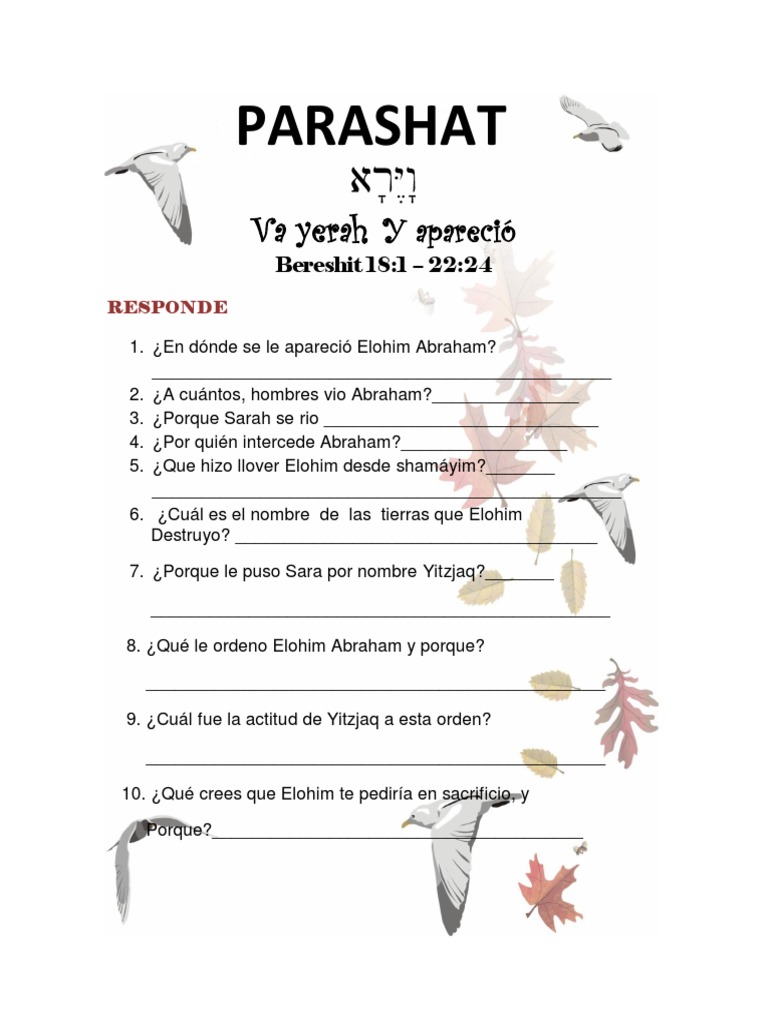 Parashat Vayerá # 4 Adol 6018 | PDF | Sarah | Abrahán