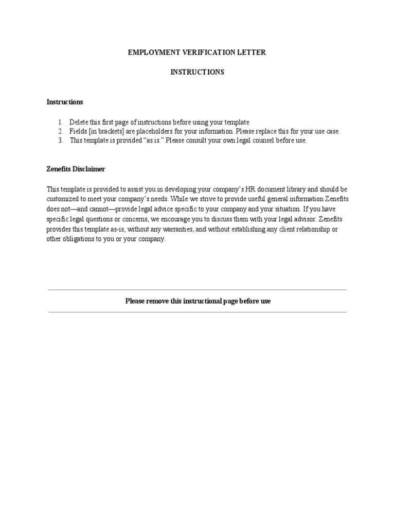 Employment Verification Letter PDF | PDF | Employment | Labour