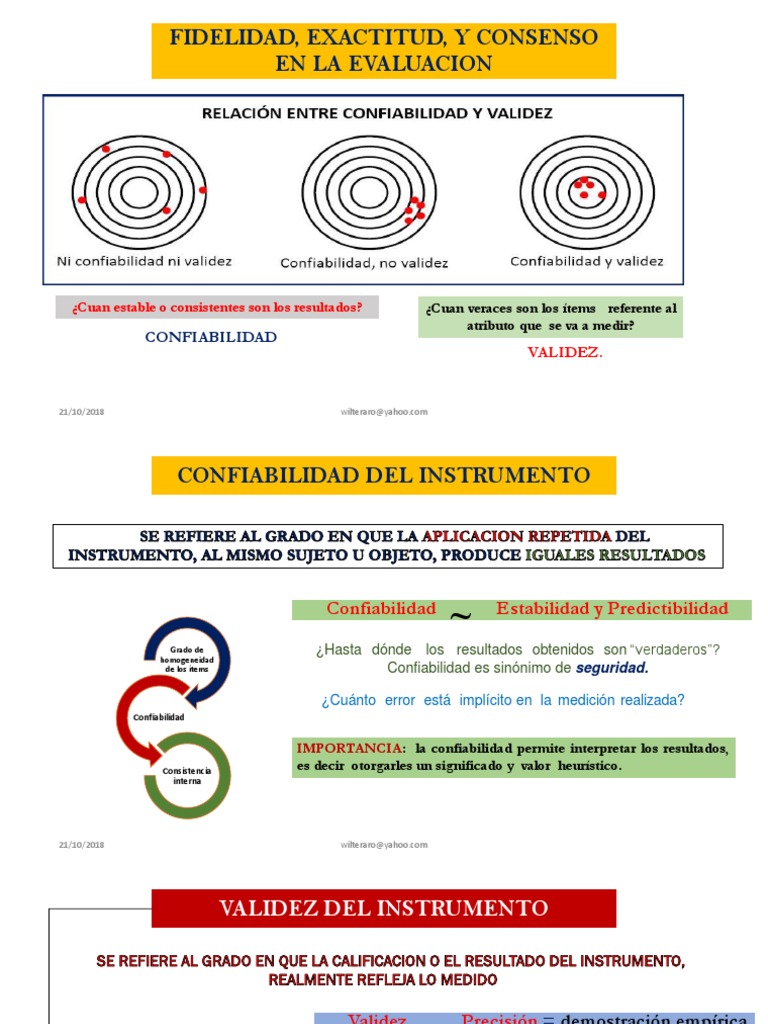 3 Validez y Confiabilidad | Validez (Estadísticas) | Sicología y ...