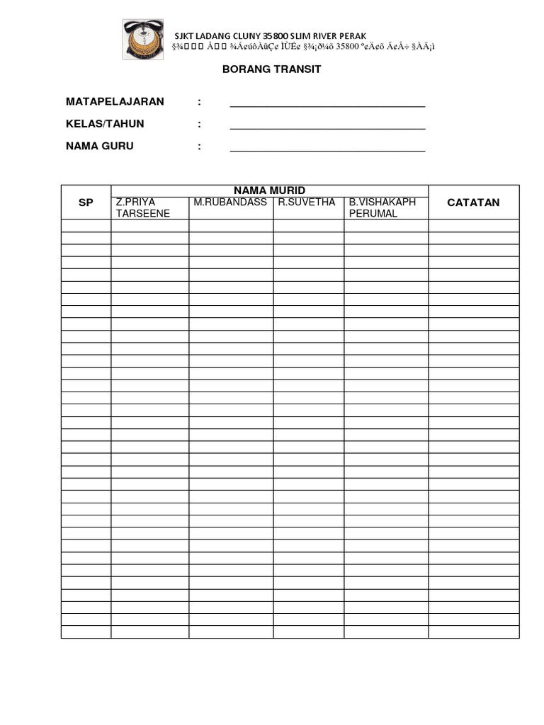 Borang Transit | PDF | Technology & Engineering