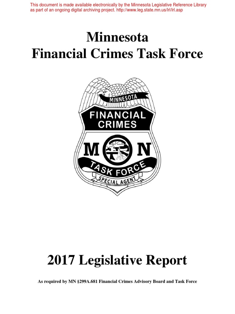 Minnesota Financial Crimes Task Force Legislative Report 2017 | PDF ...