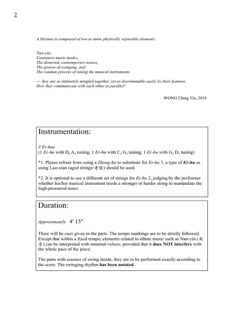 Mixture Instruction | PDF | String Instruments | Pitch (Music)