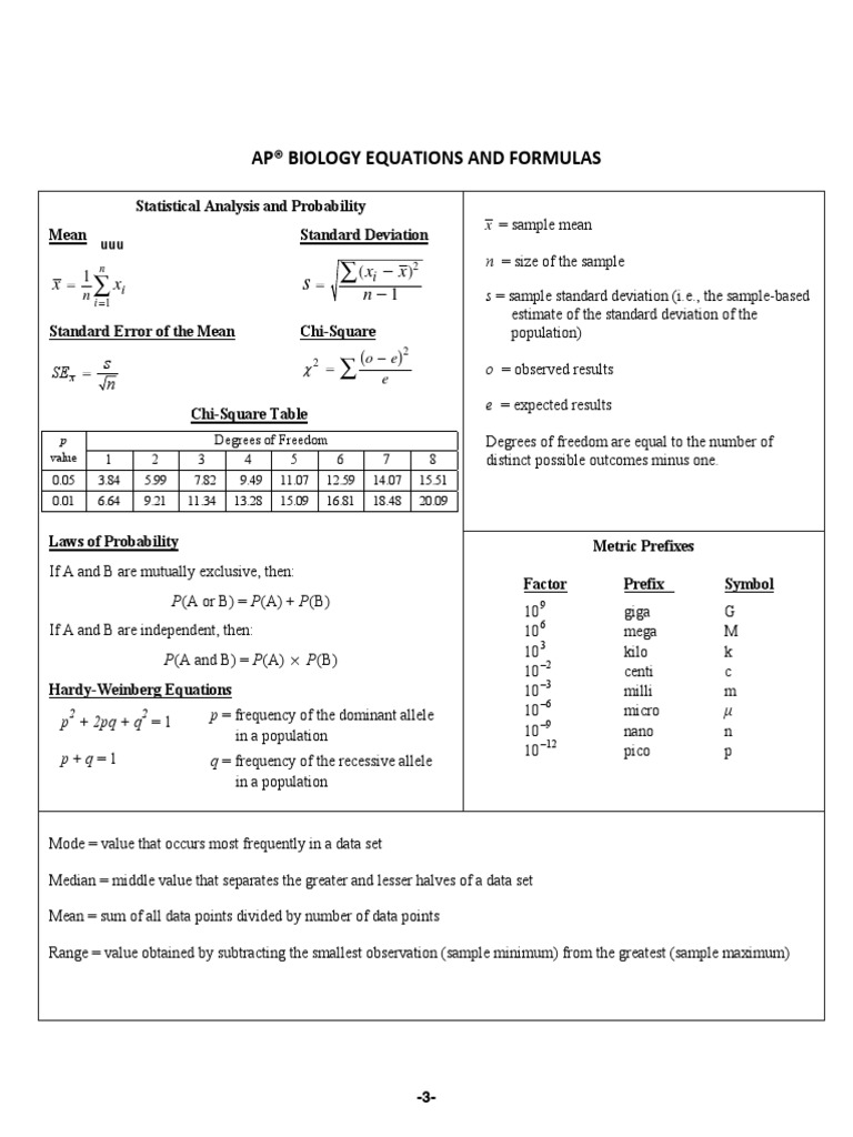 AP Biology Practice Exam 2013 | PDF | Degrees Of Freedom (Statistics ...
