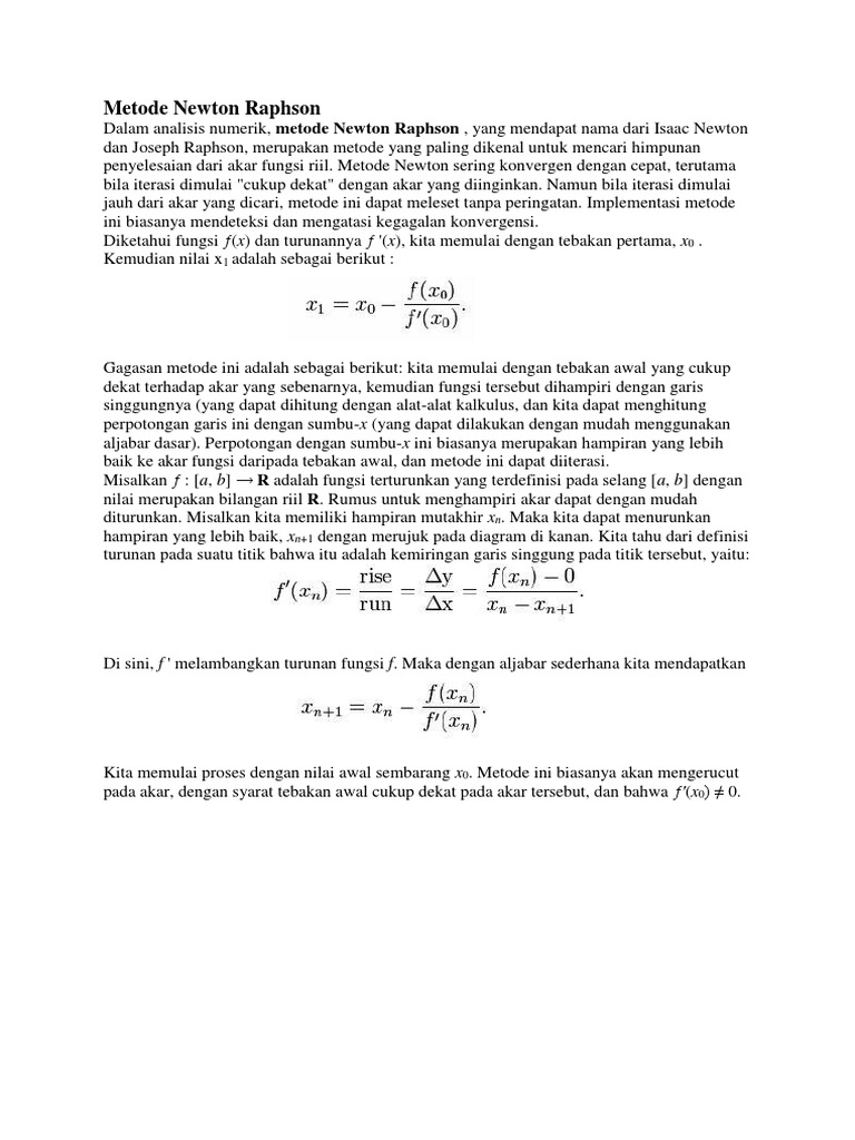 Metode Newton Raphson 3 | PDF