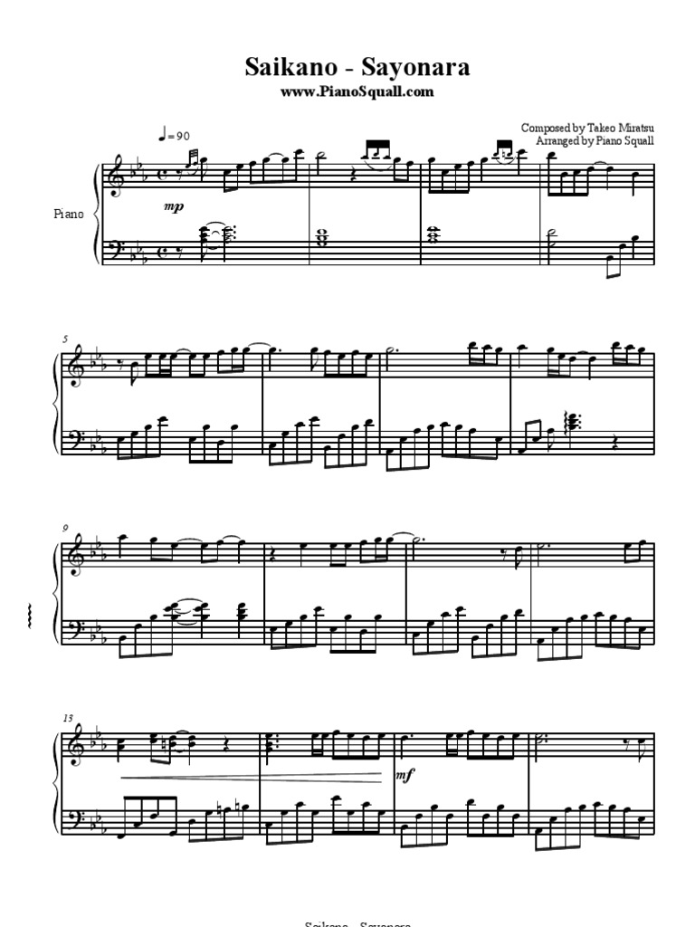 Sayonara, by Takeo Miratsu | PDF