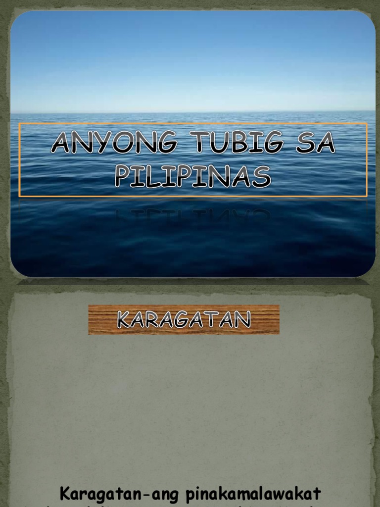 Anyong Tubig | PDF