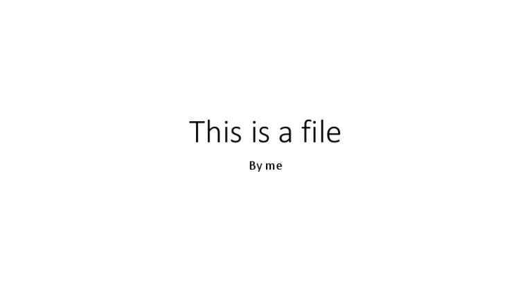 My File | PDF