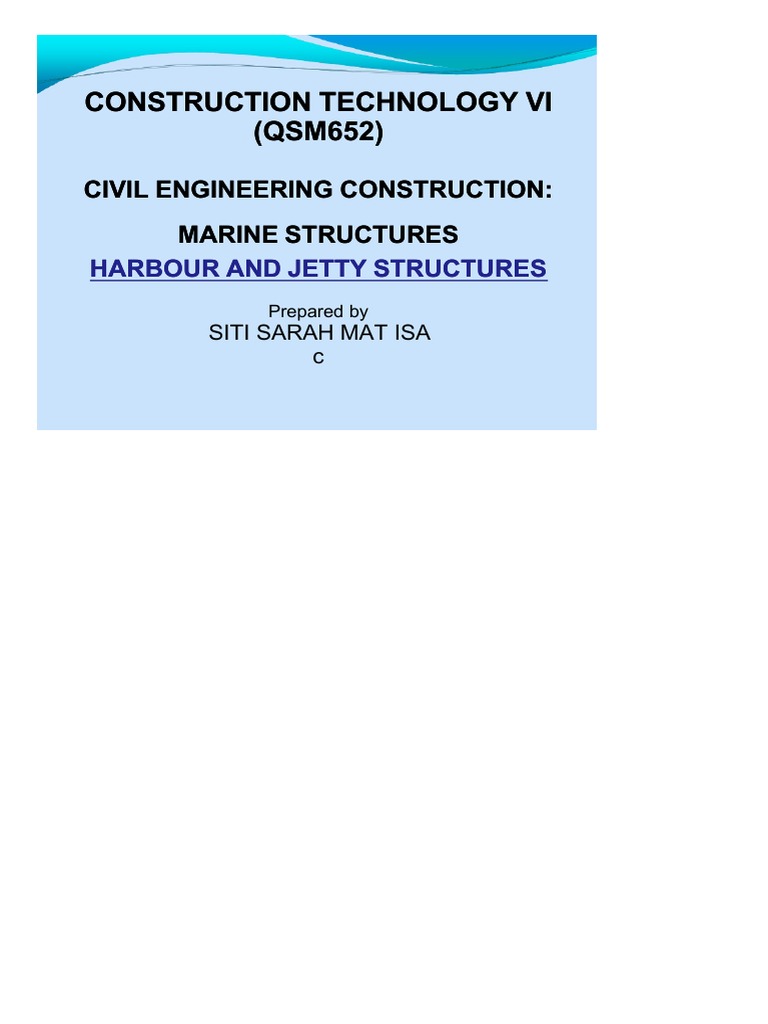 Marine Structures & Jetty Design | PDF | Wharf | Water Transport
