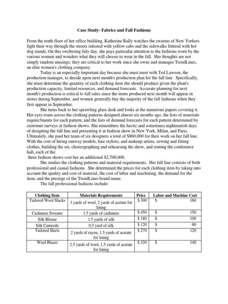 Retail Case Study Case 4.1 Hiller | PDF | Blouse | Fashion