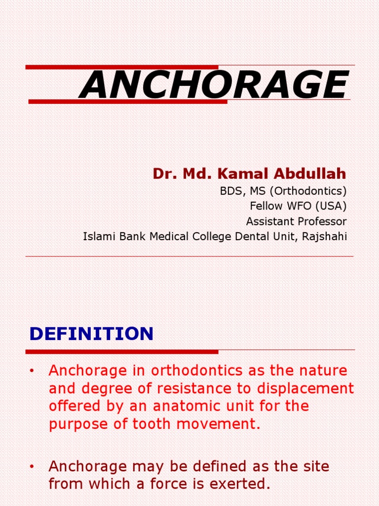 Anchorage Types in Orthodontics | PDF | Orthodontics | Tooth