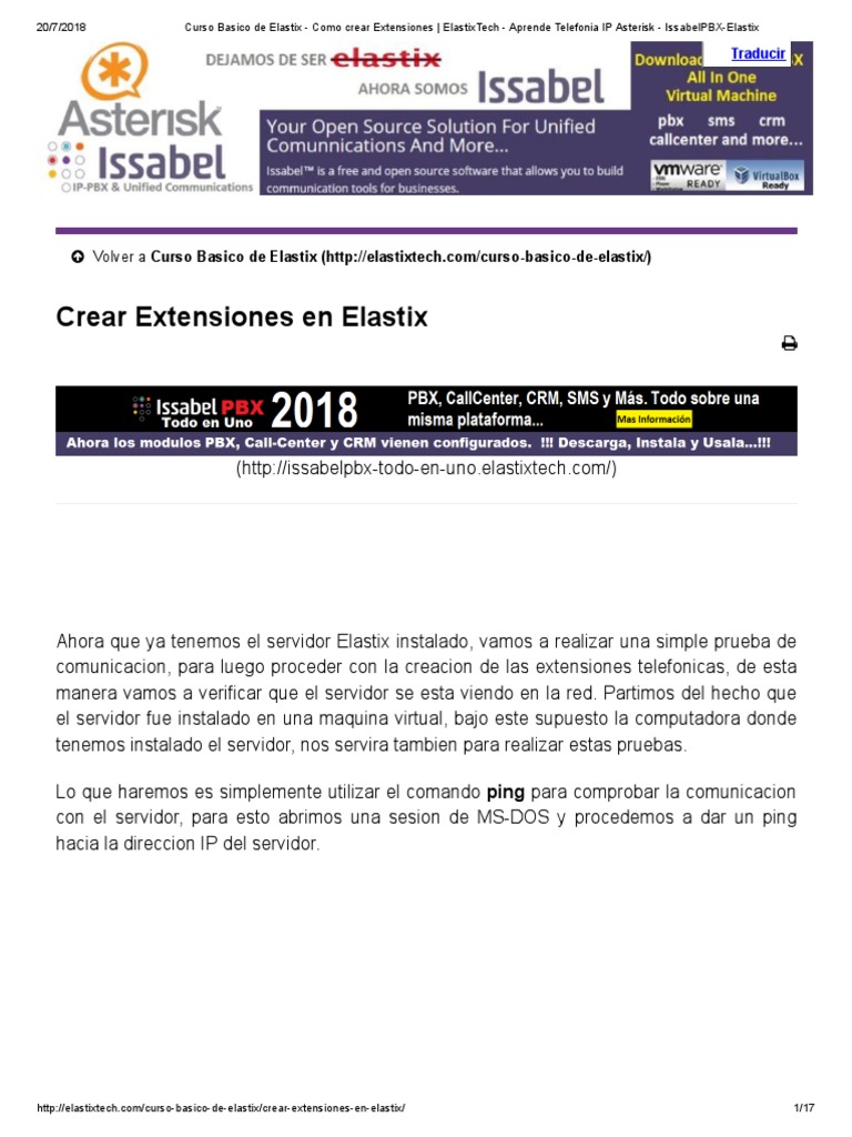 Curso Basico de Elastix - Como Crear Extensiones - ElastixTech - Aprende Telefonia IP Asterisk ...