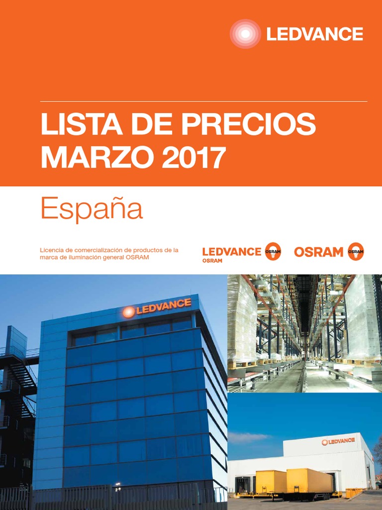 Osram Catalogo 2017 PDF | PDF | Diodo emisor de luz | Lámpara compacta fluorescente