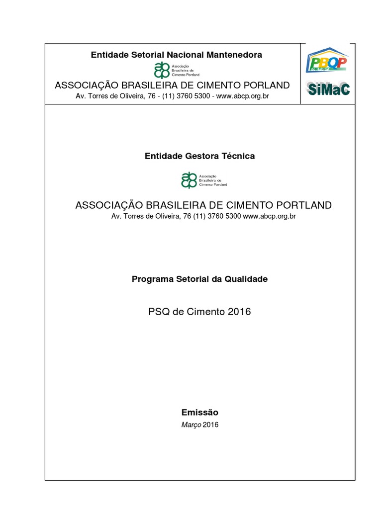 Utilização Do Cimento | PDF | Cimento | Brasil