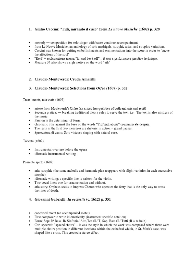 Baroque and Classical Music Analysis | PDF | Music Theory | Elements Of ...