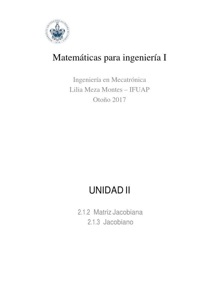 Jacobiano 2 | PDF | Matriz (Matemáticas) | Análisis