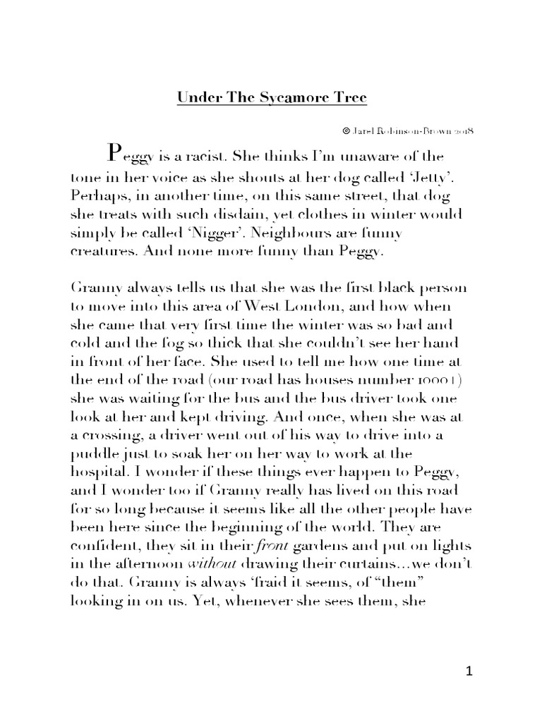 Under The Sycamore Tree | PDF