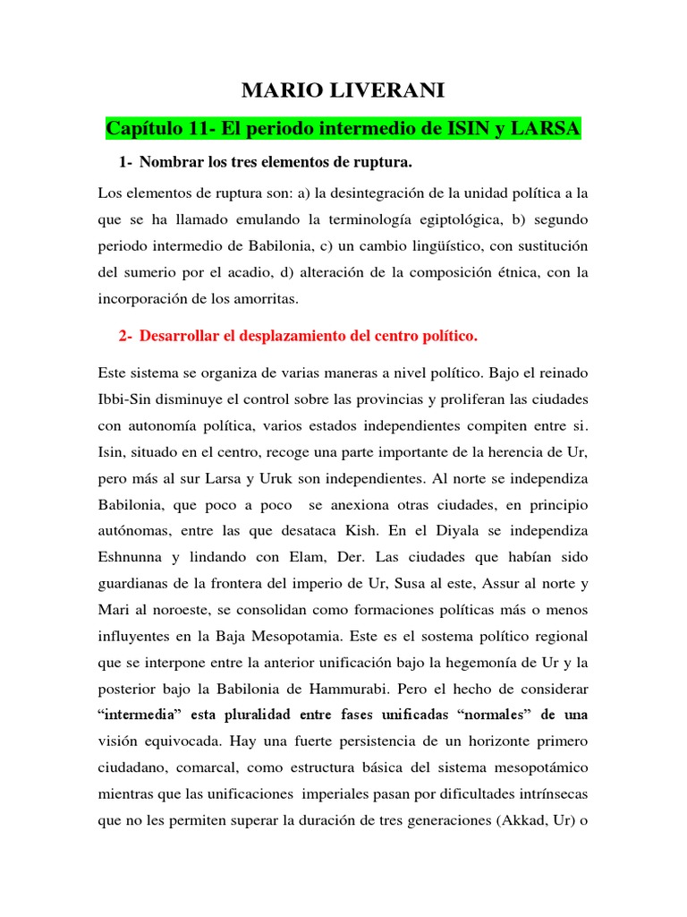 El Periodo Intermedio de Isin y Larsa | PDF | Ur | Mesopotamia
