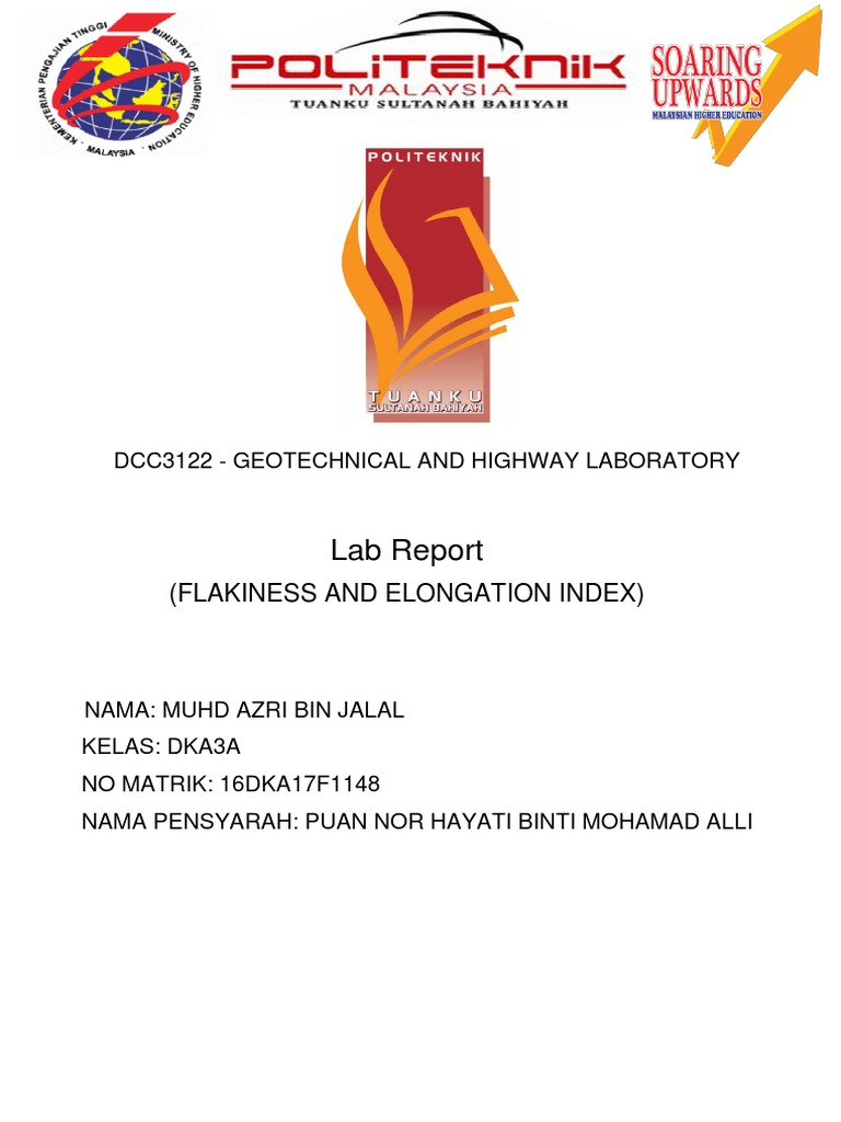 Lab Report: (Flakiness and Elongation Index) | PDF