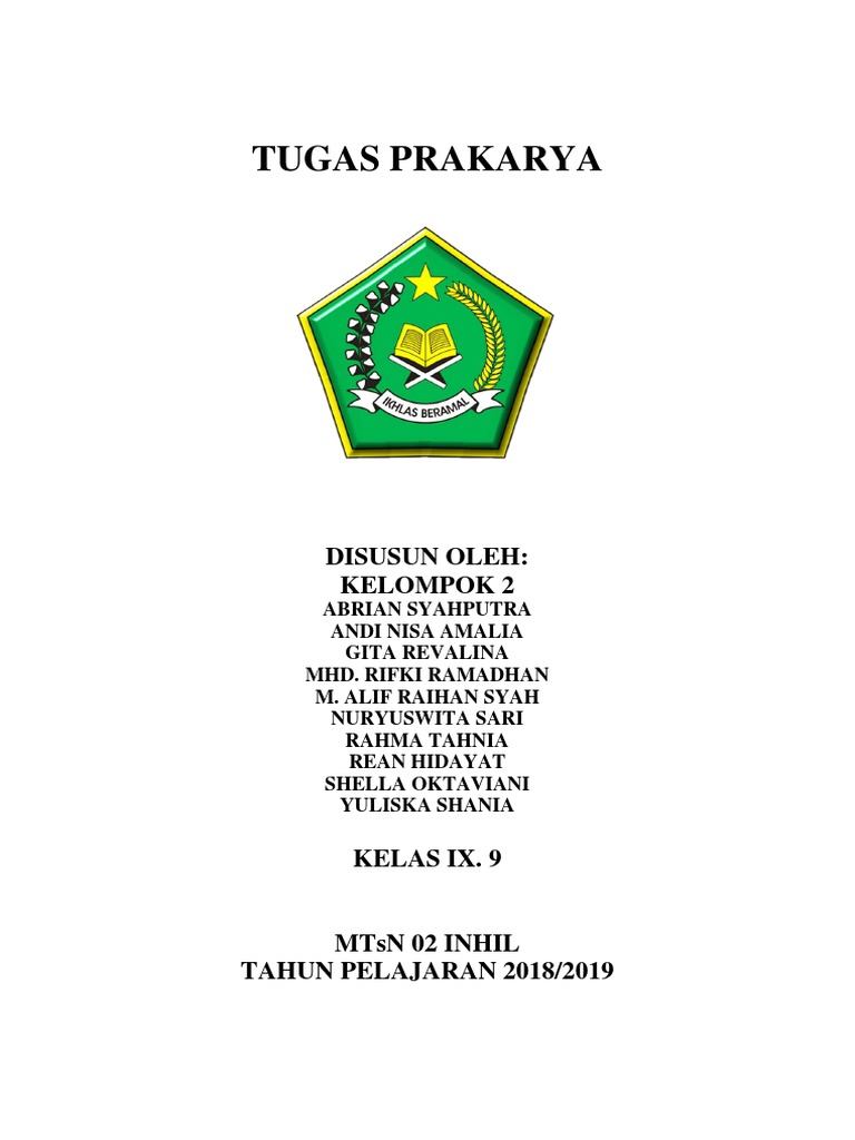 Tugas Prakarya Kelas IX MTsN 02 Inhil | PDF