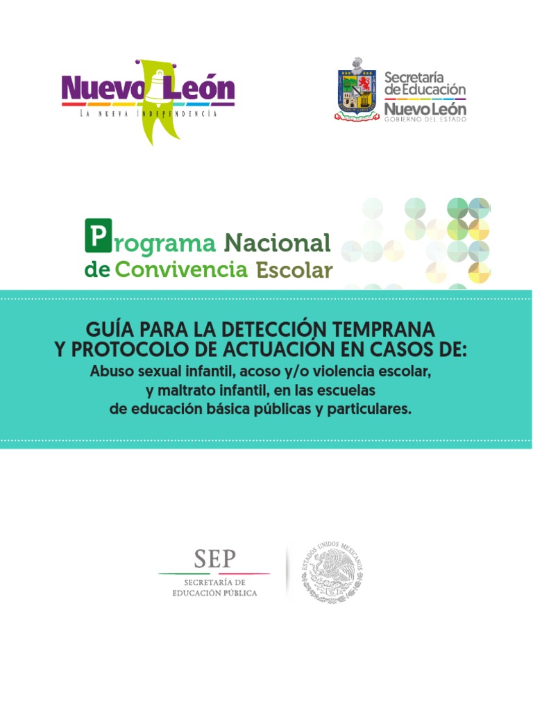Guia y Protocolo Nuevo Leon PDF | PDF | Abuso infantil | Violencia
