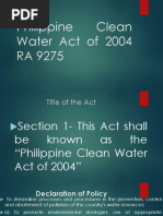 RA 9275 Presentation | PDF