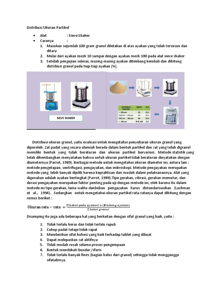 Distribusi Ukuran Partikel Dan Kelembaban | PDF
