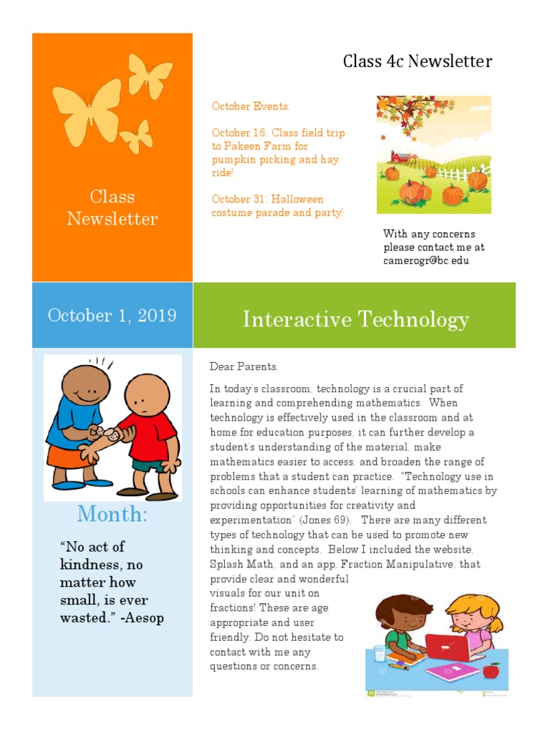Teaching Math Newsletter | Download Free PDF | Fraction (Mathematics ...