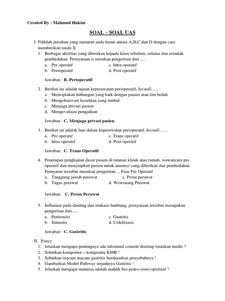 Contoh Soal UAS KMB | PDF