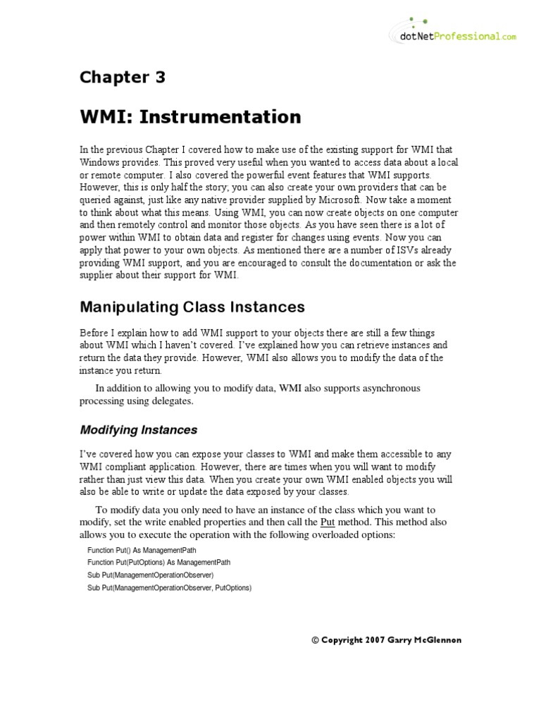 Wmi Reference Part 2 Pdf Method Computer Programming Class Computer Programming